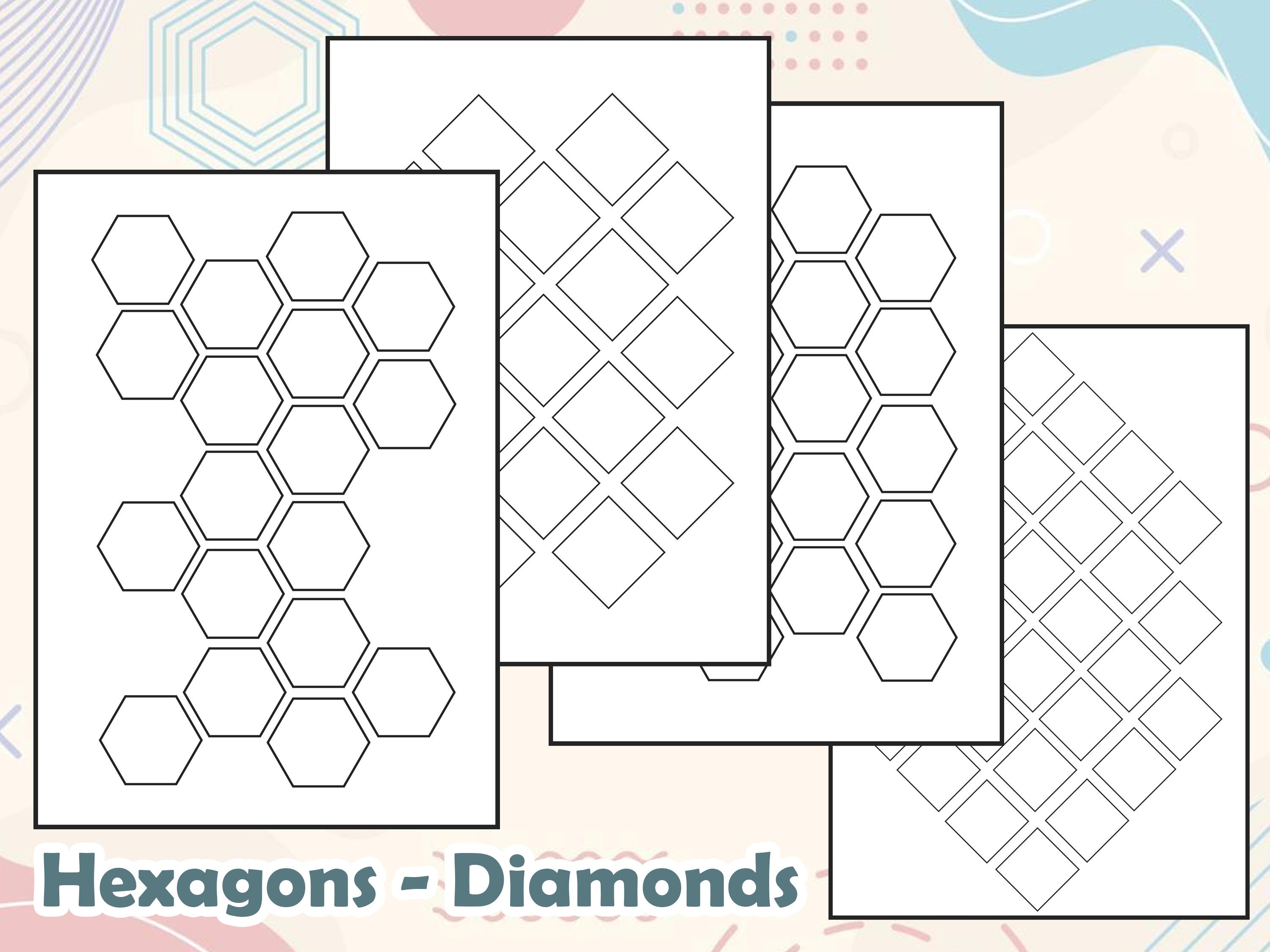 10 Zentangle Pattern Templates, Blank Zentangle Tiles, Creative ...