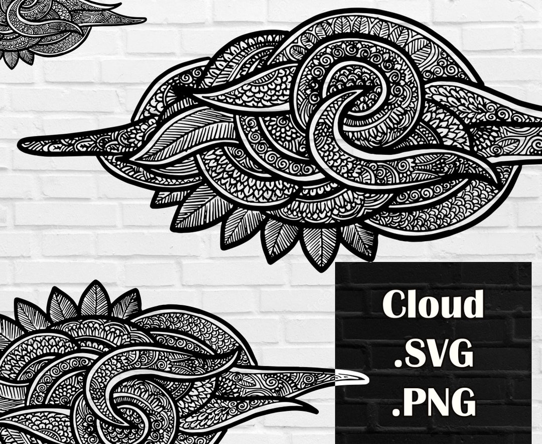 Mandala Cloud SVG, Mandala Cloud for Cricut, Cloud Vector, SVG Cloud ...