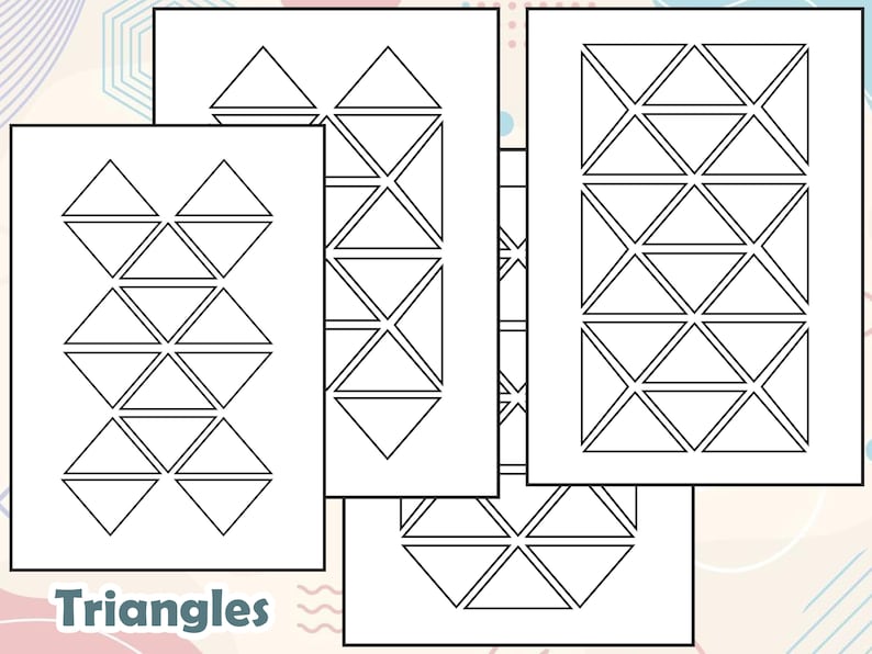 12 Zentangle Pattern Templates, Blank Zentangle Tiles, Creative ...