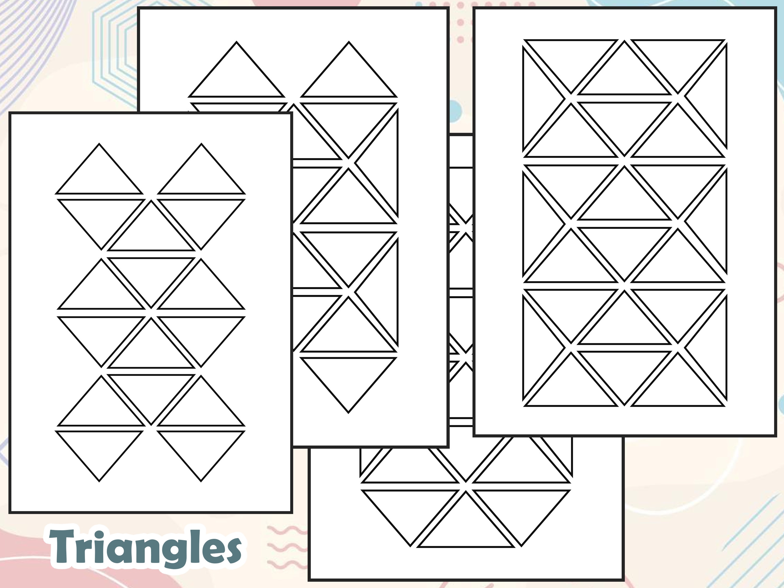 12 Zentangle Pattern Templates, Blank Zentangle Tiles, Creative ...