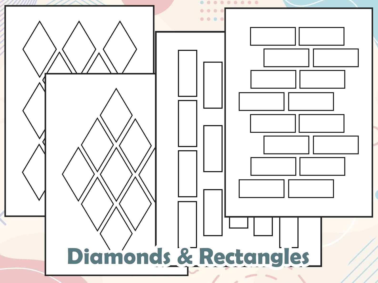 12 Zentangle Pattern Templates, Blank Zentangle Tiles, Creative ...