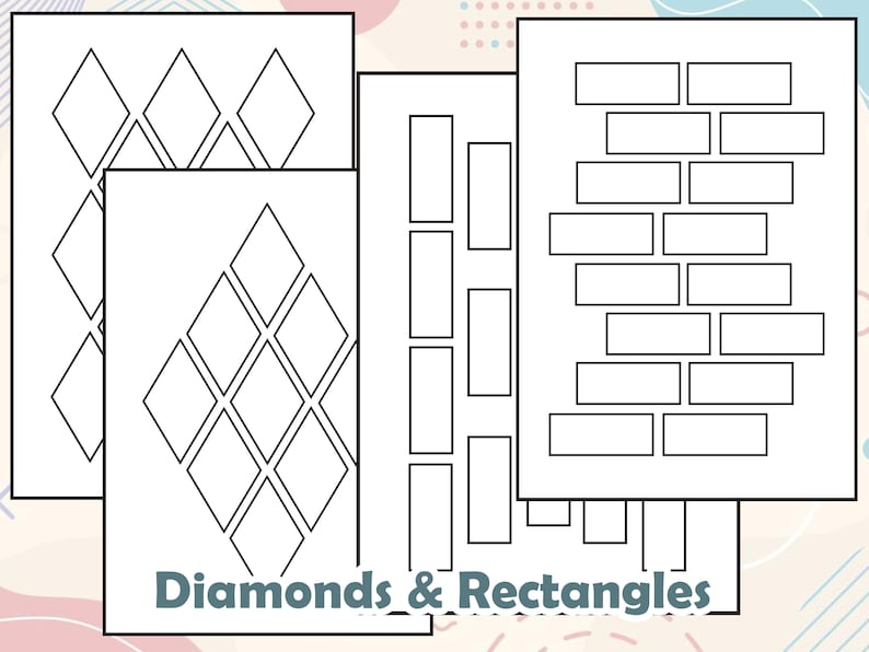 12 Zentangle Pattern Templates, Blank Zentangle Tiles, Creative ...