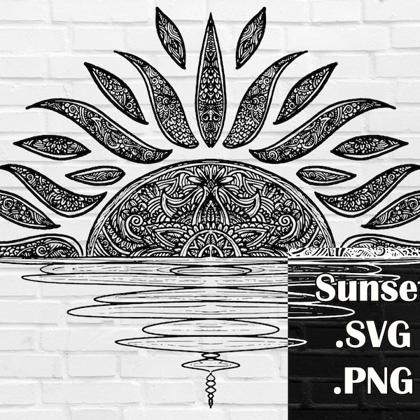 Zentangle Sun - Etsy