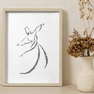 Minimalist Whirling Dervish Printable Sufi Wall Art Home Decor, Rumi ...
