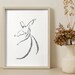 Minimalist Whirling Dervish Printable Sufi Wall Art Home Decor, Rumi ...