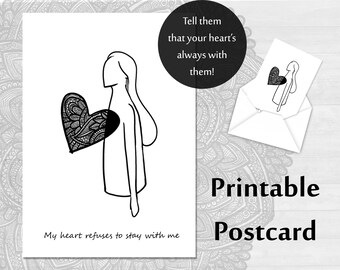 Heart Postcard | Etsy