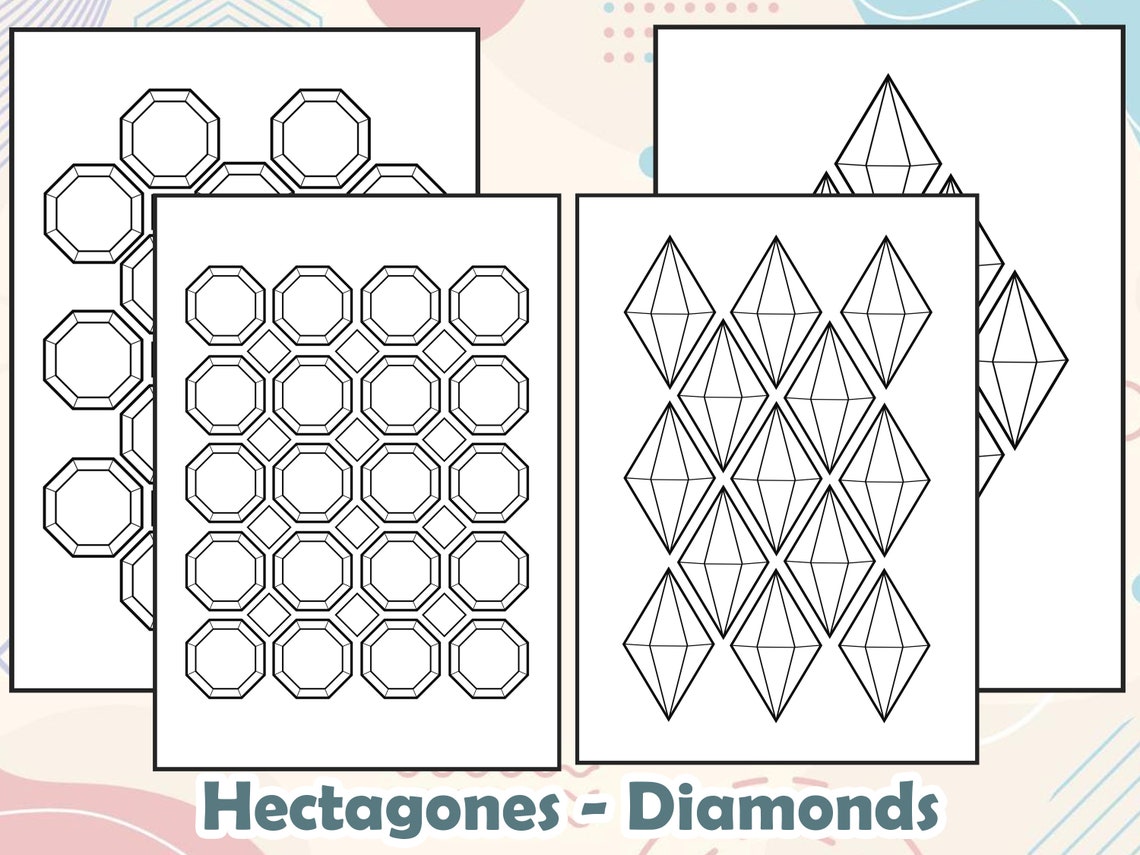 12 Zentangle Pattern Templates, Blank Zentangle Tiles, 3D Creative ...