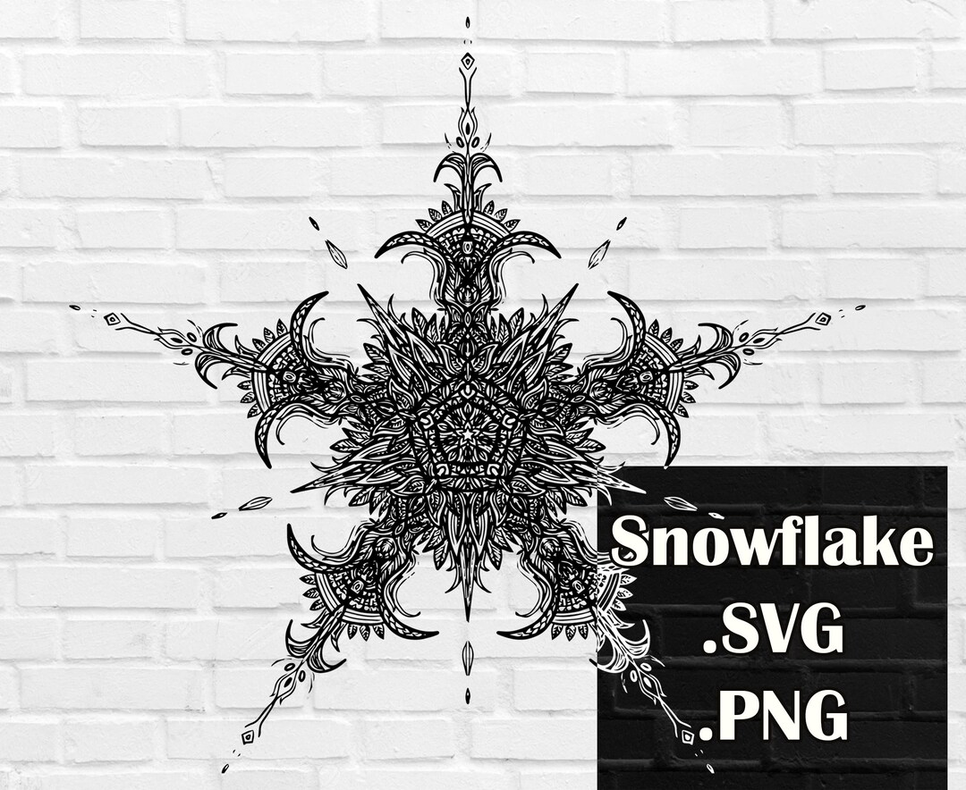 Snowflake SVG, Snowflake Design for Cricut, Snowflake Silhouette ...