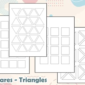 10 Zentangle Pattern Templates, Blank Zentangle Tiles, Creative ...