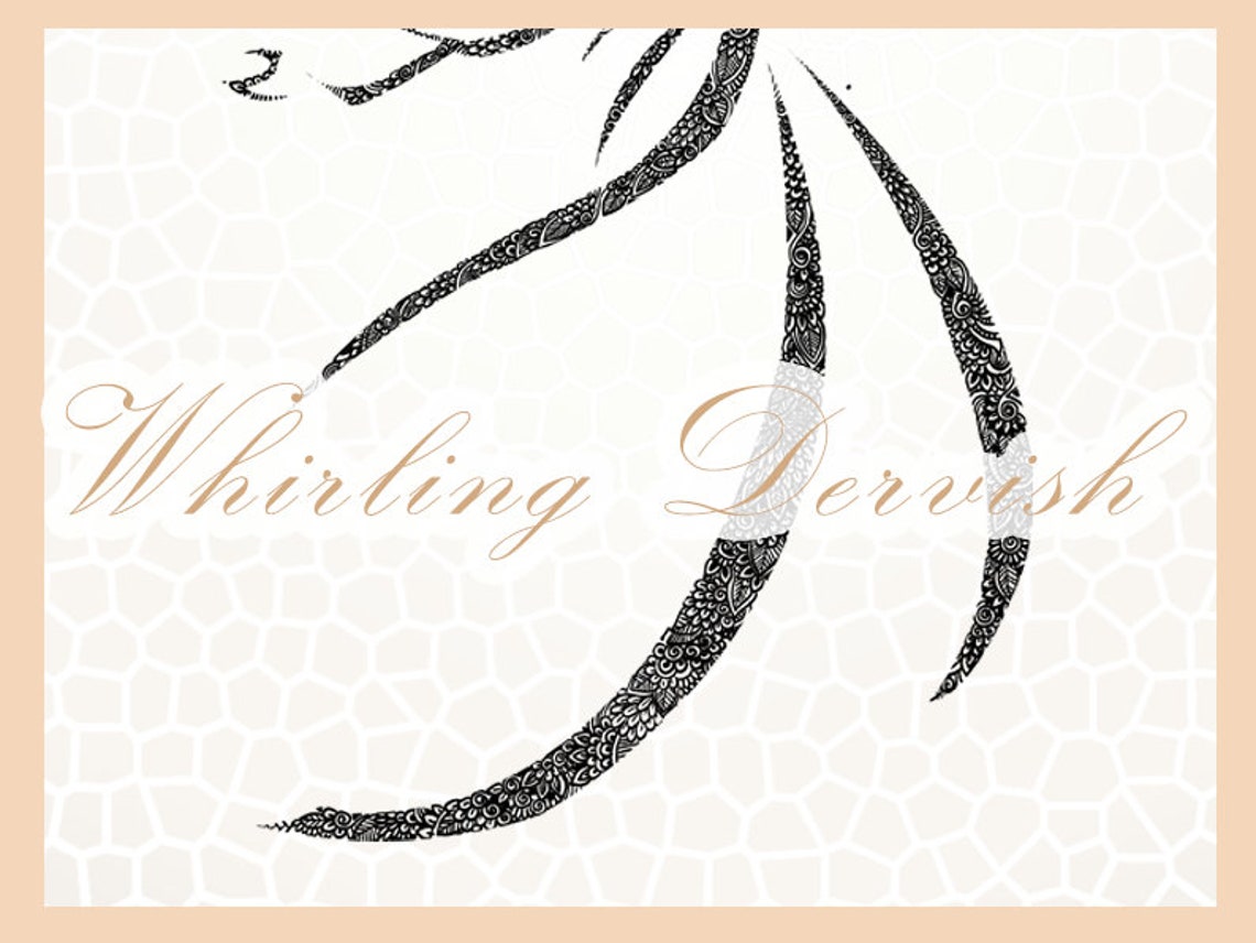 Minimalist Whirling Dervish Printable Sufi Wall Art Home Decor, Rumi ...