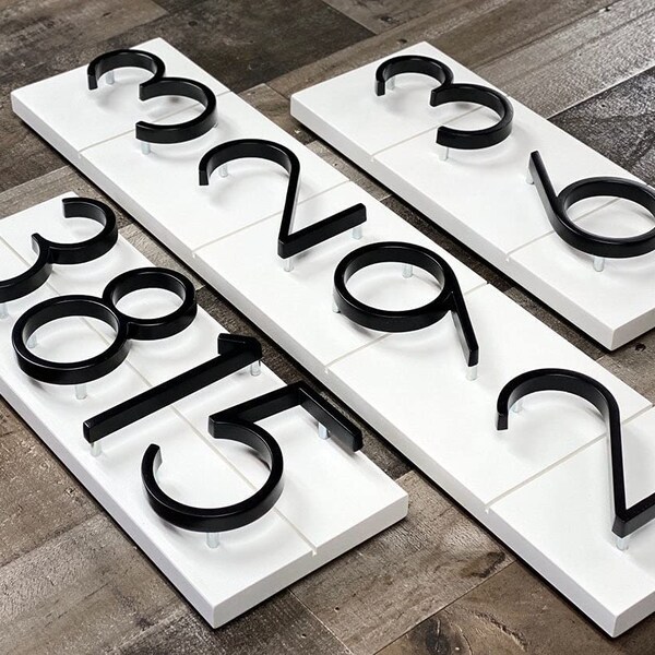 Floating House Numbers Black - Etsy