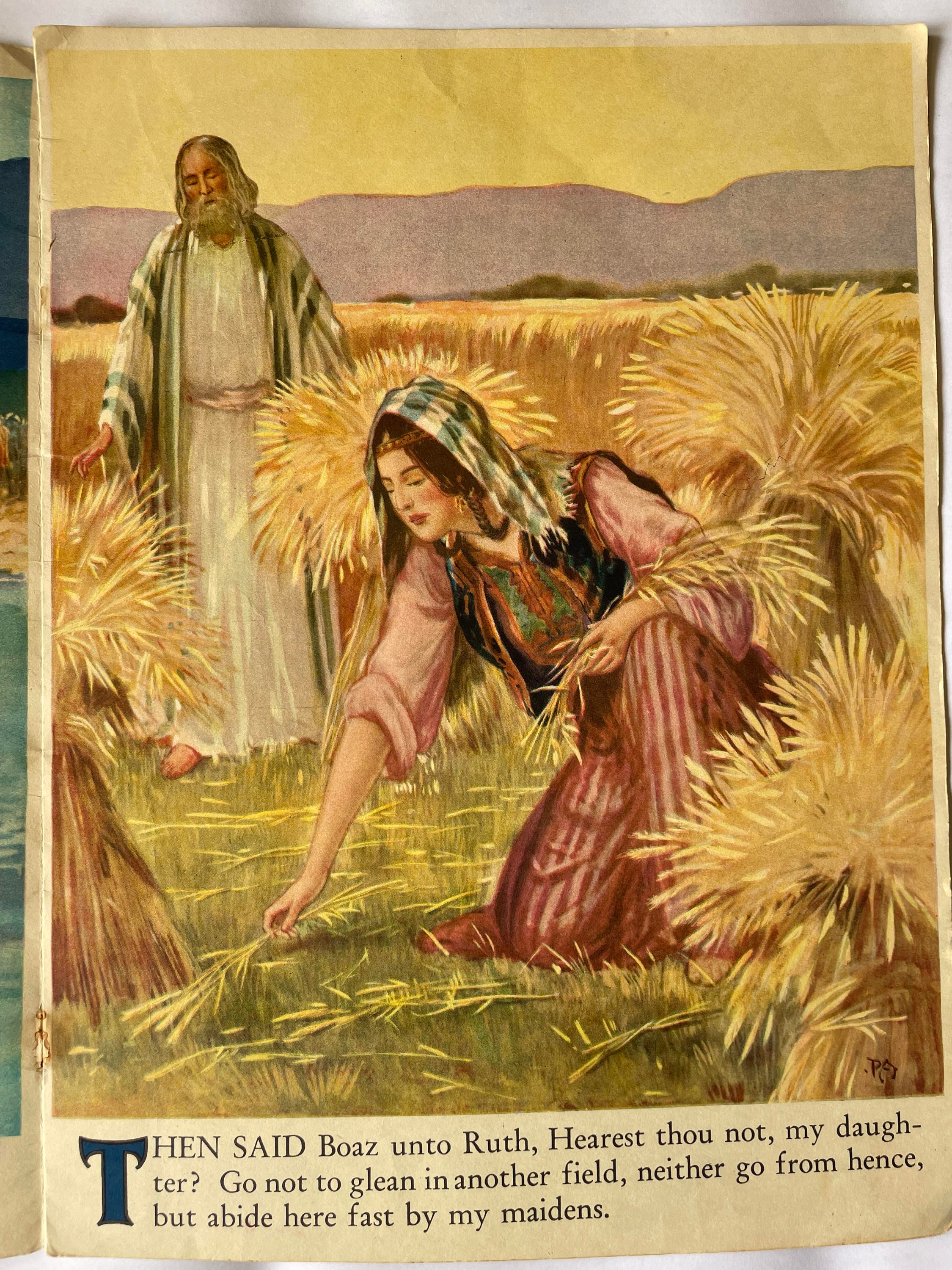 Vintage Biblical Print of Samson and Ruth - Etsy