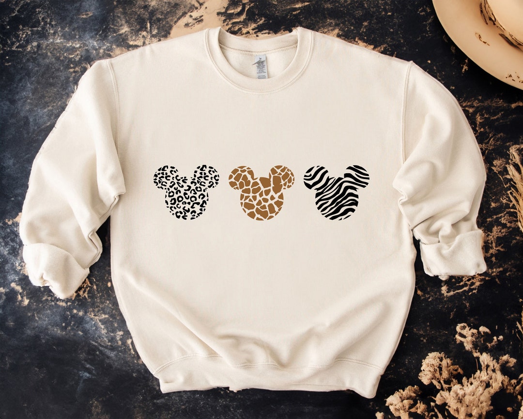 Mickey Leopard Sweatshirt, Disneyworld Shirts, Animal Shirt, Mickey and ...