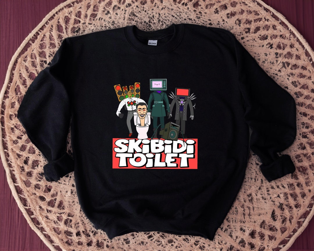 Skibidi Toilet Sweatshirt, Skibidi Party Shirt, Skibidi Tvman Shirt ...