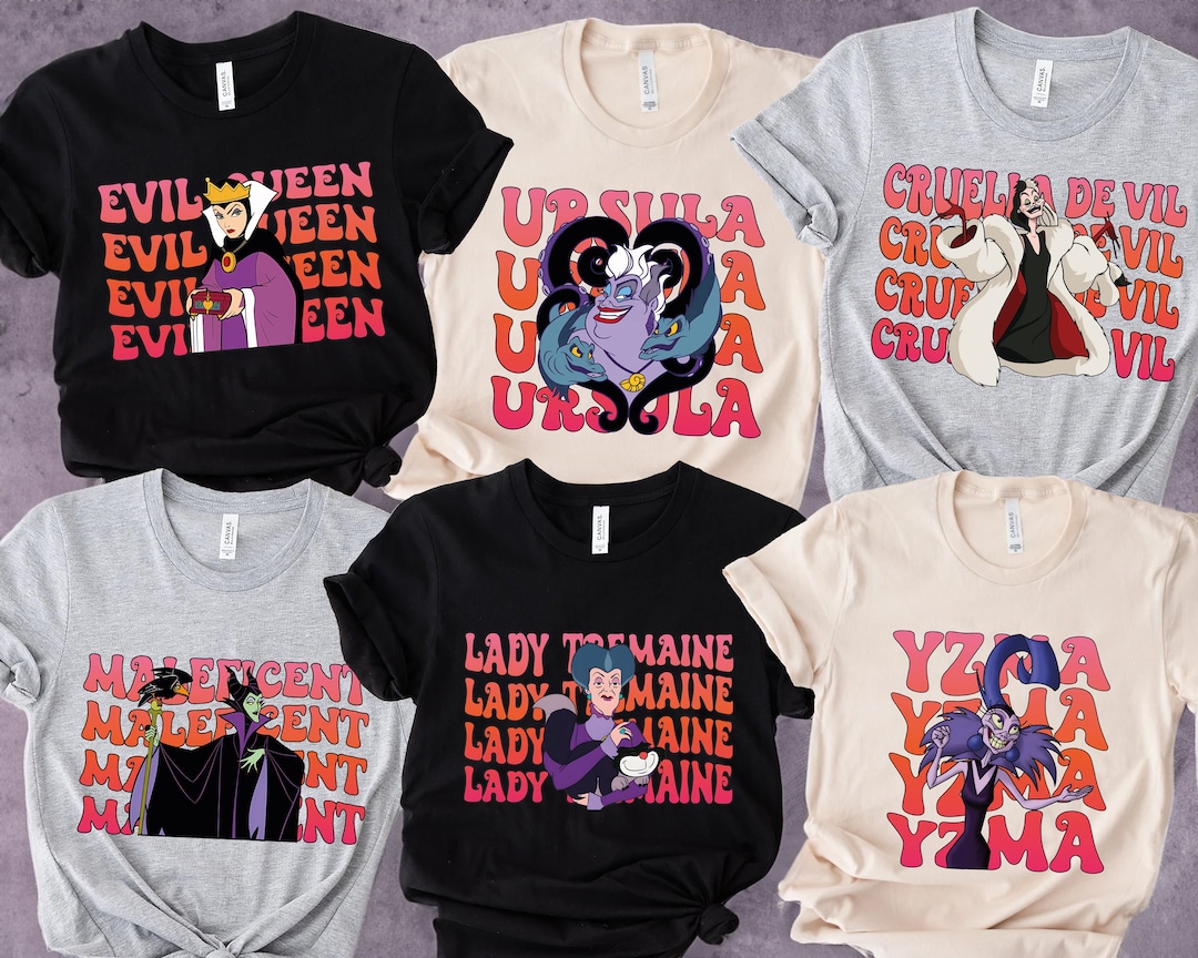 Villains Characters Shirt, Villains Face Matching T-shirt, Villains ...