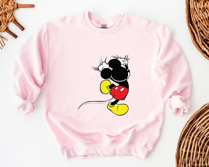 Disney Mickey Mouse Back View Print Sweatshirt, Disney Shirts, Mickey ...
