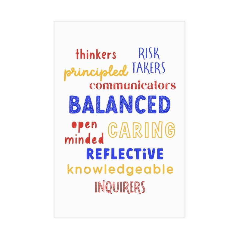 IB PYP Learner Profile Traits Bulletin Board Classroom Poster - Etsy