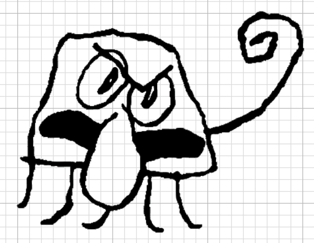 Doodlebob "squidward" Doodle Vinyl Decal - Etsy