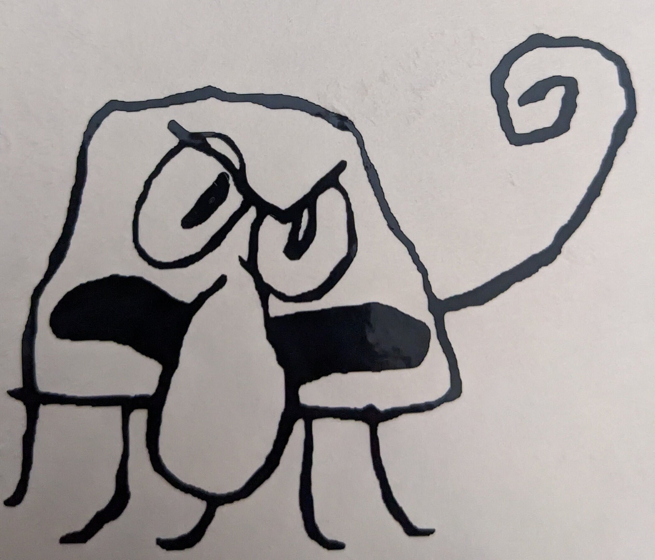 Doodlebob "squidward" Doodle Vinyl Decal - Etsy