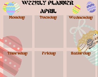 May Weekly Planner, Spring Themed, Not Dated, Portrait, Printable - Etsy