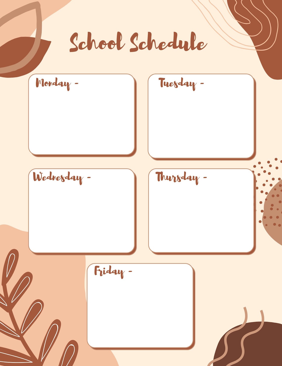 Student Weekly Planner, Portrait, Printable - Etsy