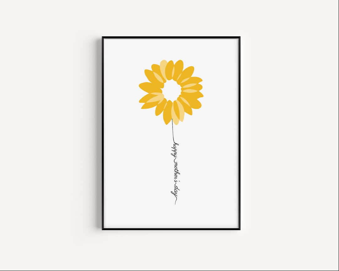 Mother's Day Sunflower Print I Printable Art I Mother's Day 2022 I ...