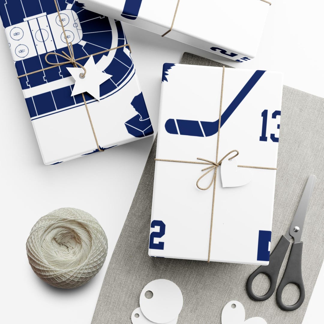 Wrapping Paper, Toronto Maple Leafs Funny Gift Wrap, Hockey Theme Gift ...