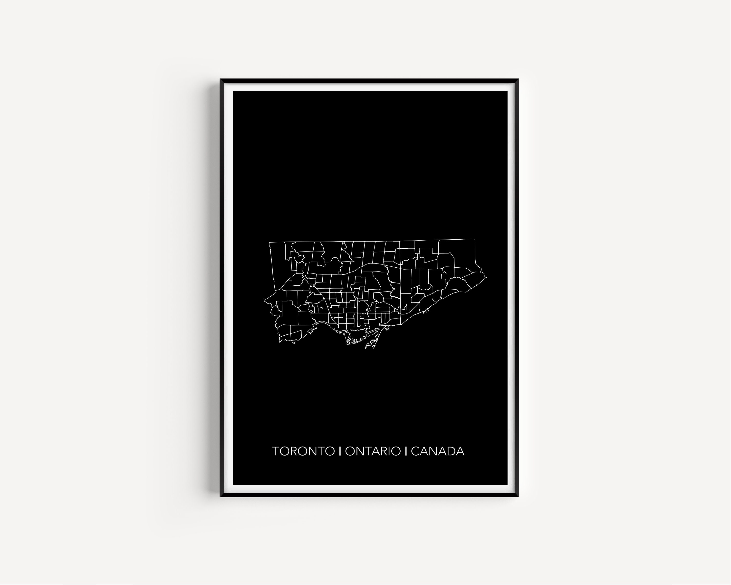 Toronto Neighbourhood Poster Amd SVG File | Toronto City Map ...