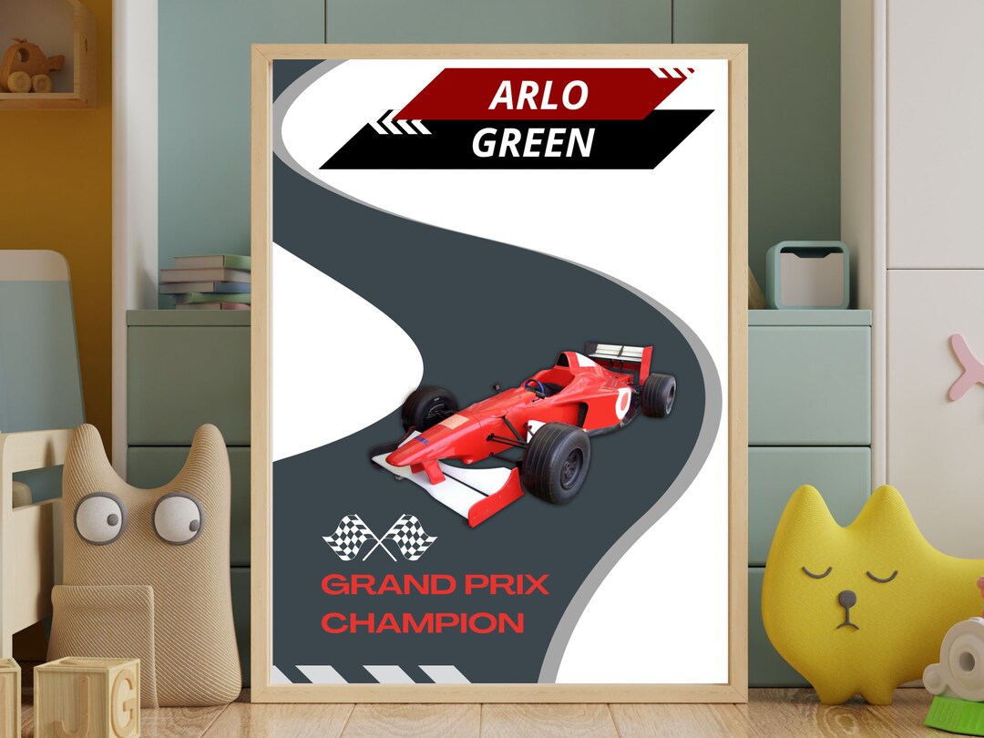 Personalized F1 Name Poster Custom Formula 1 Track Name Sign Formula ...