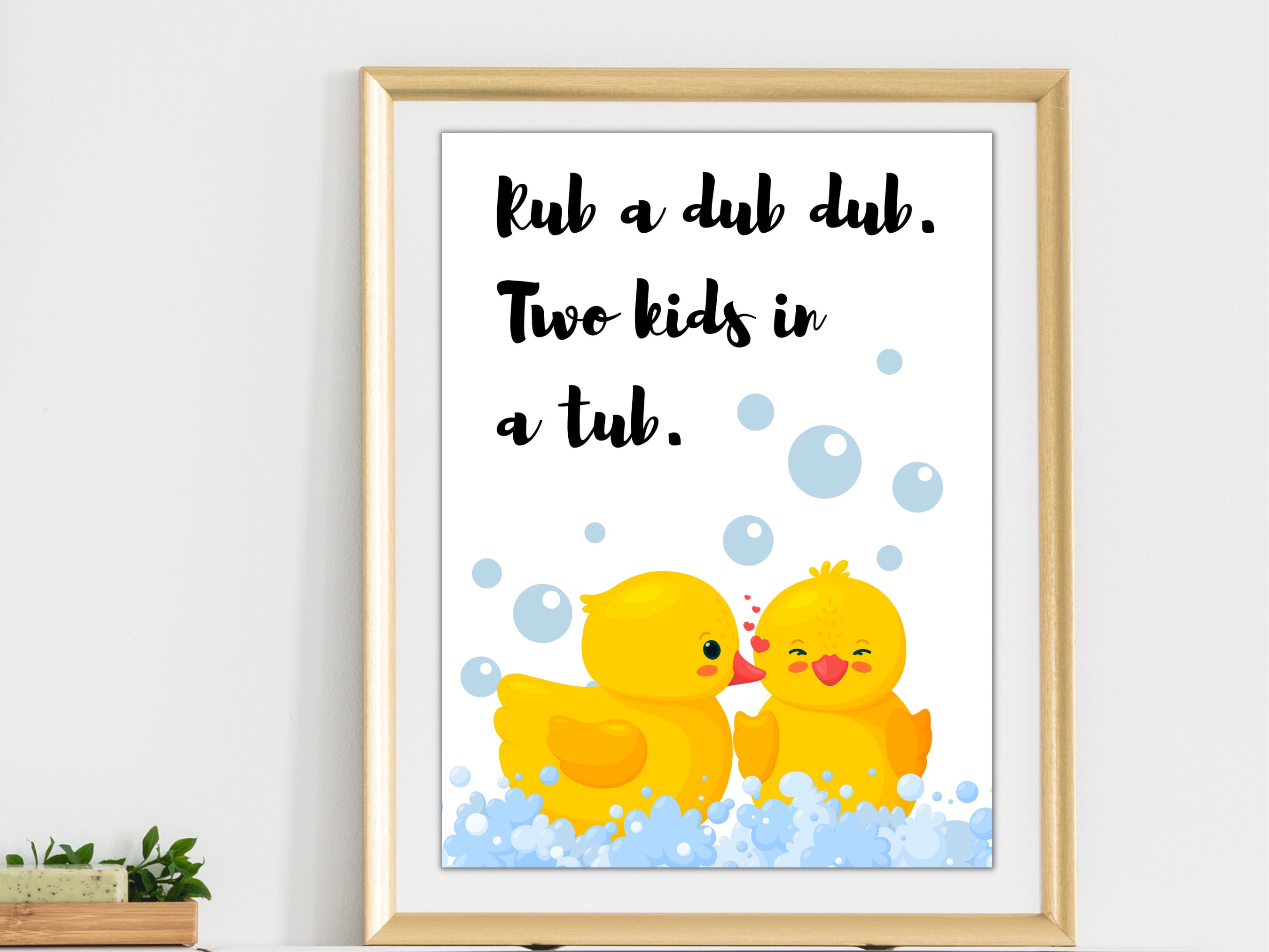 Cute Rubber Duck Decor - Rub a Dub Dub - Ducks in Bathtub - Kids ...