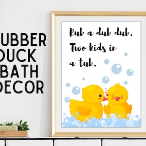 Cute Rubber Duck Decor - Rub a Dub Dub - Ducks in Bathtub - Kids ...