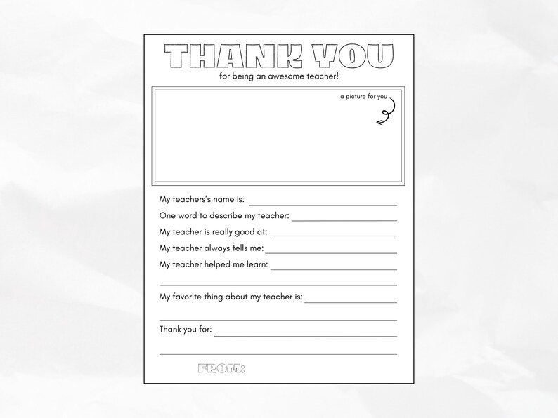 Personal Teacher Appreciation Gift, End of School Gift for Teacher ...