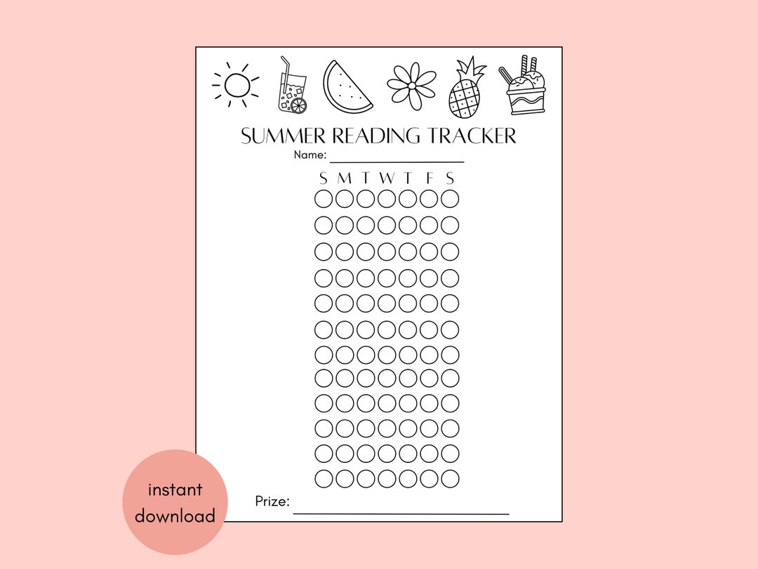 Summer Reading Tracker, Summer Reading Log, Summer Reading Challenge ...