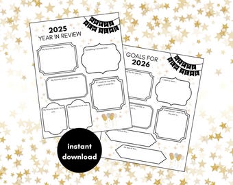 Kids New Years Goals, Kids Year in Review, Printable New Years ...