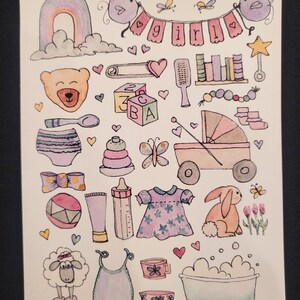 Baby Watercolor Greeting Card. Boy or Girl - Etsy