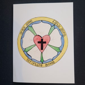 Luther Rose Greeting Card - Etsy