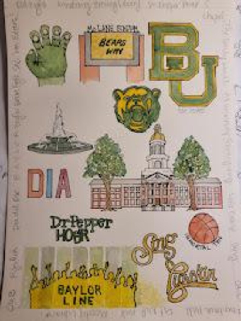 Baylor University Inspired Design - Etsy