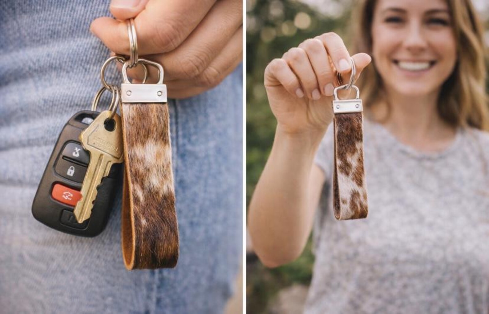 Bulk Cowhide Keychains | Wedding Favor Keychains | Handmade Leather ...