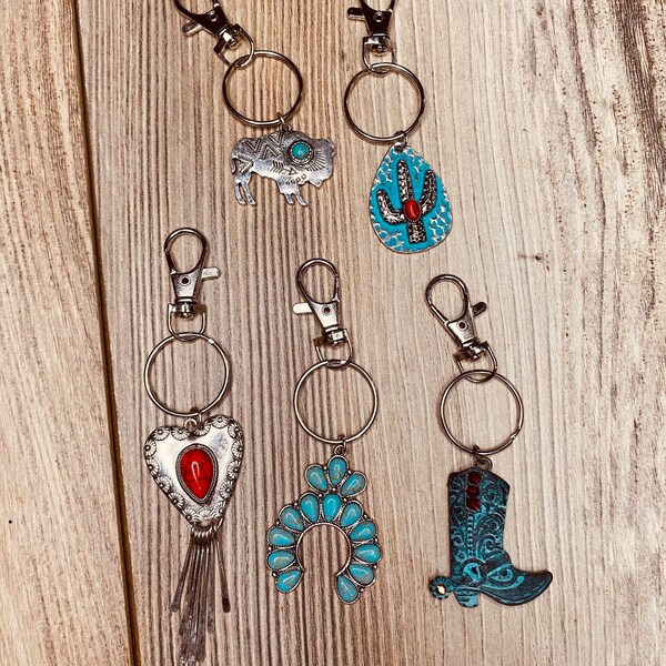 Buy Western Keychain - Etsy