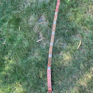 Cheetah Print Tooled Leather Belt - Etsy
