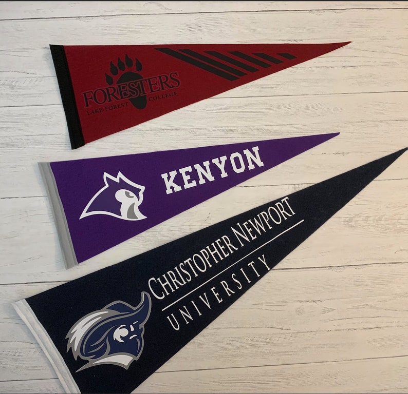 Custom College Pennants Custom Pennants Sports Pennants - Etsy