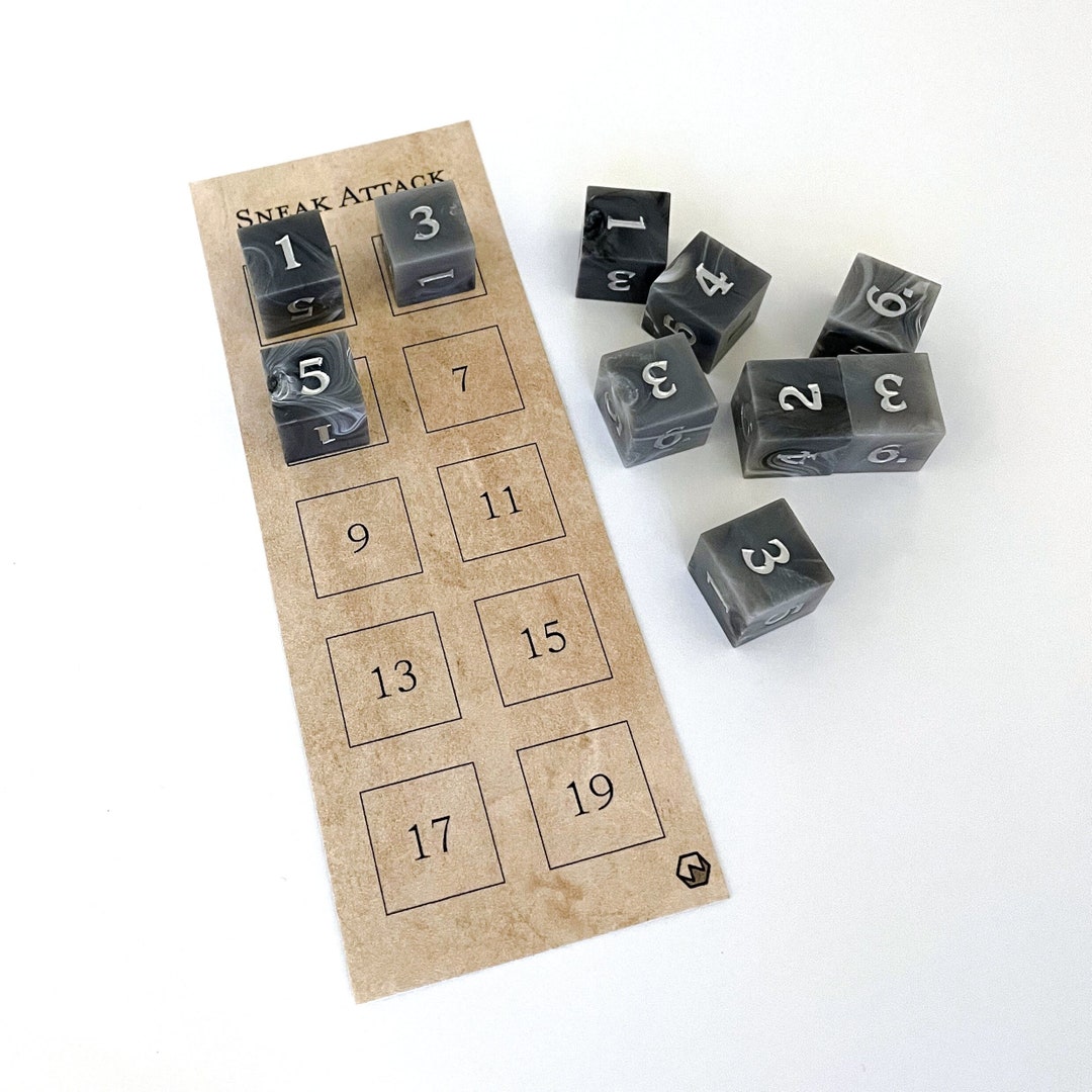 Sneak Attack Dice and Tracker “classic Rogue” for Dungeons & Dragons 5e ...