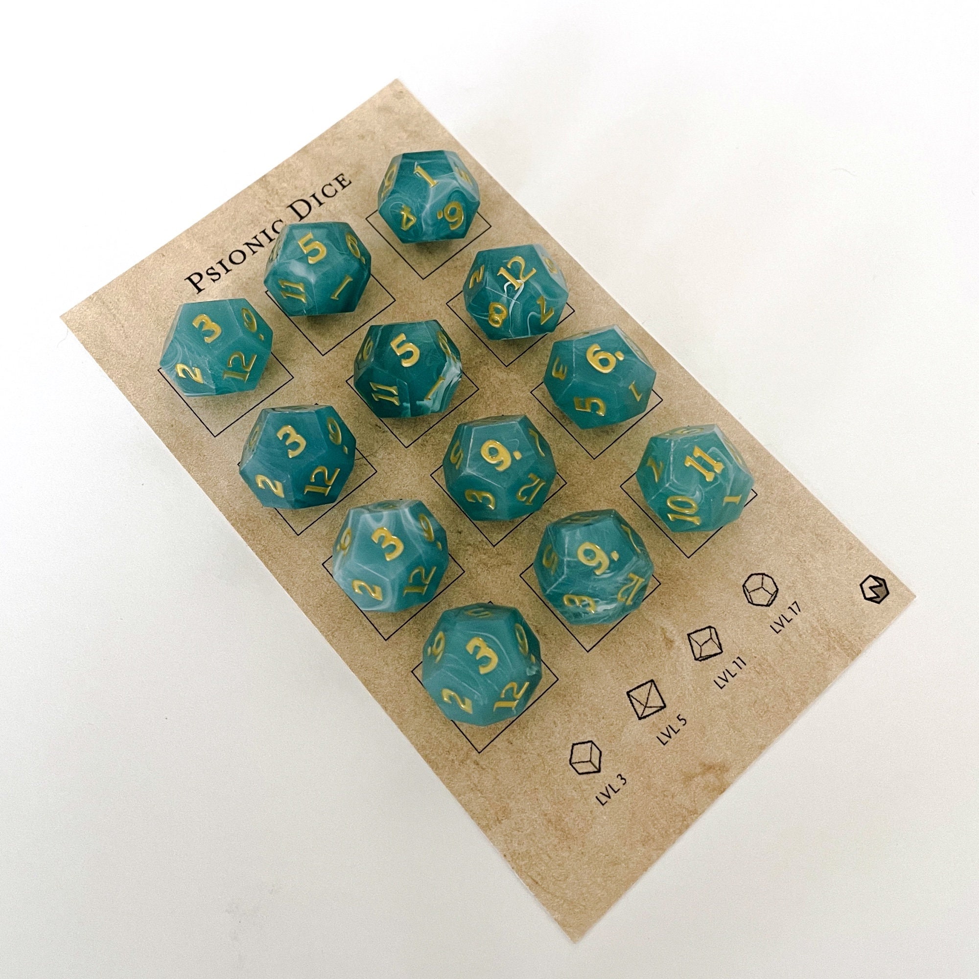 Psionic Dice and Tracker for Dungeons & Dragons 5e, Polyhedral Dice for ...