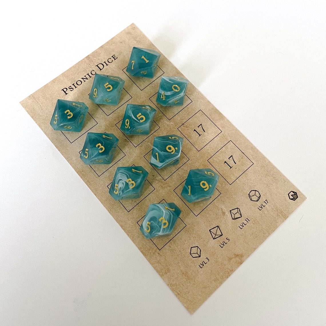 Psionic Dice and Tracker for Dungeons & Dragons 5e, Polyhedral Dice for ...