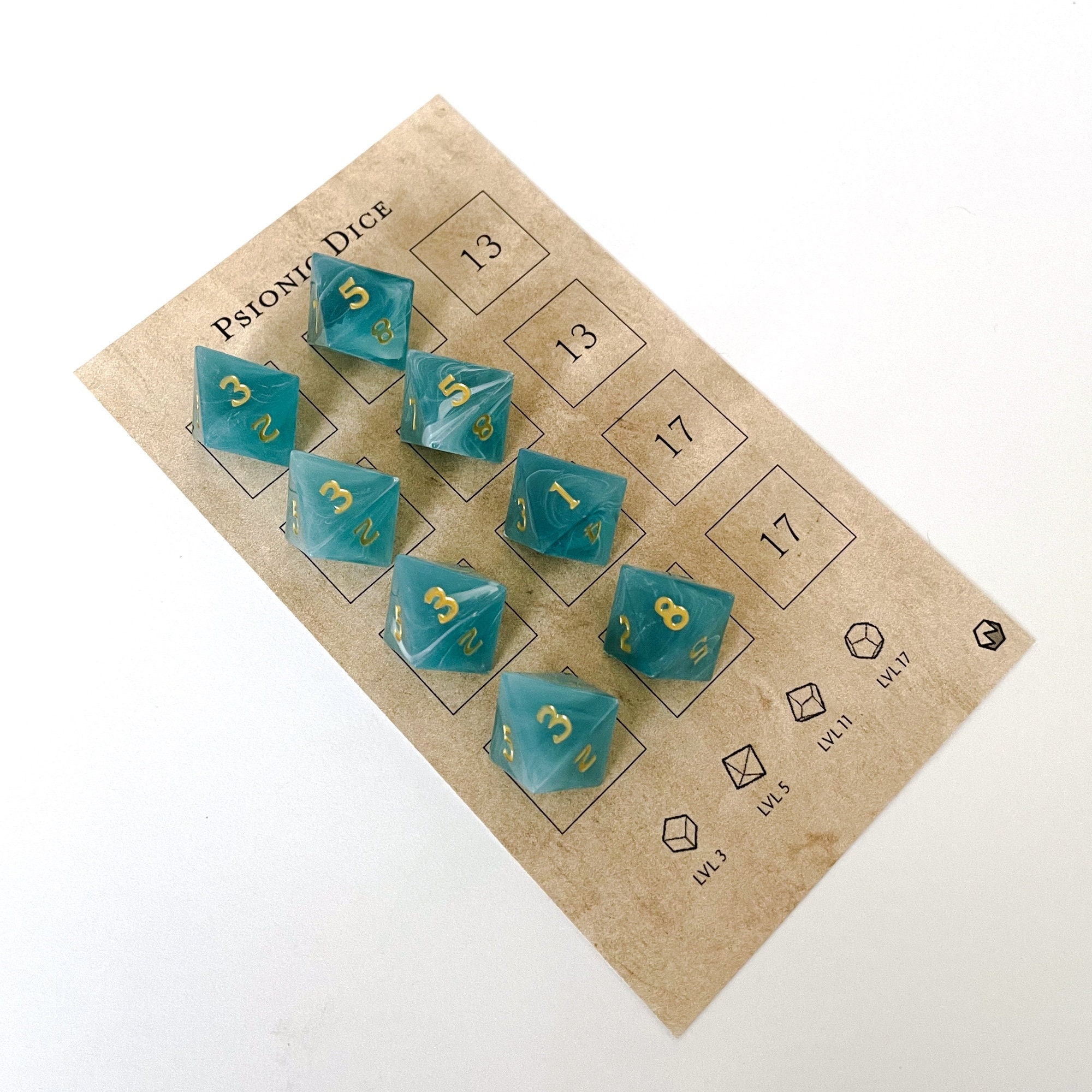 Psionic Dice and Tracker for Dungeons & Dragons 5e, Polyhedral Dice for ...