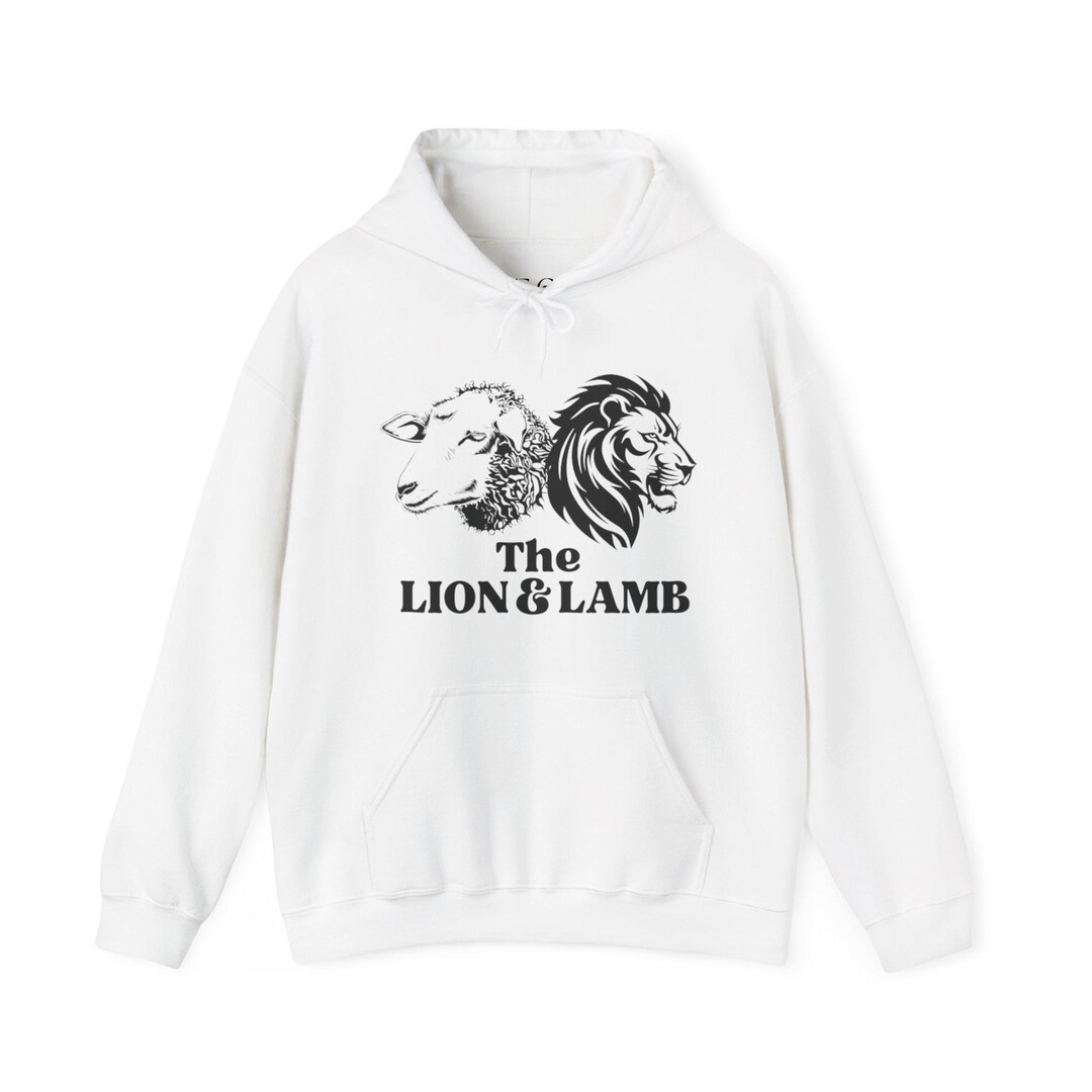 Lion and Lamb Hooded Sweatshirt - Etsy