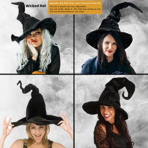 Halloween Witch Hat, Witchy Hipster Hat, Wicked Witch Hat, Crochet ...