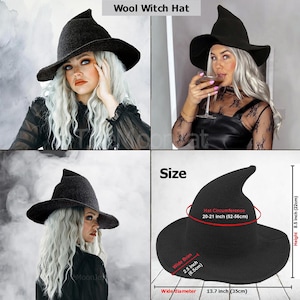 Halloween Witch Hat, Witchy Hipster Hat, Wicked Witch Hat, Crochet ...