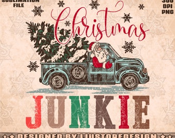Christmas Tree Junkie Png - Etsy