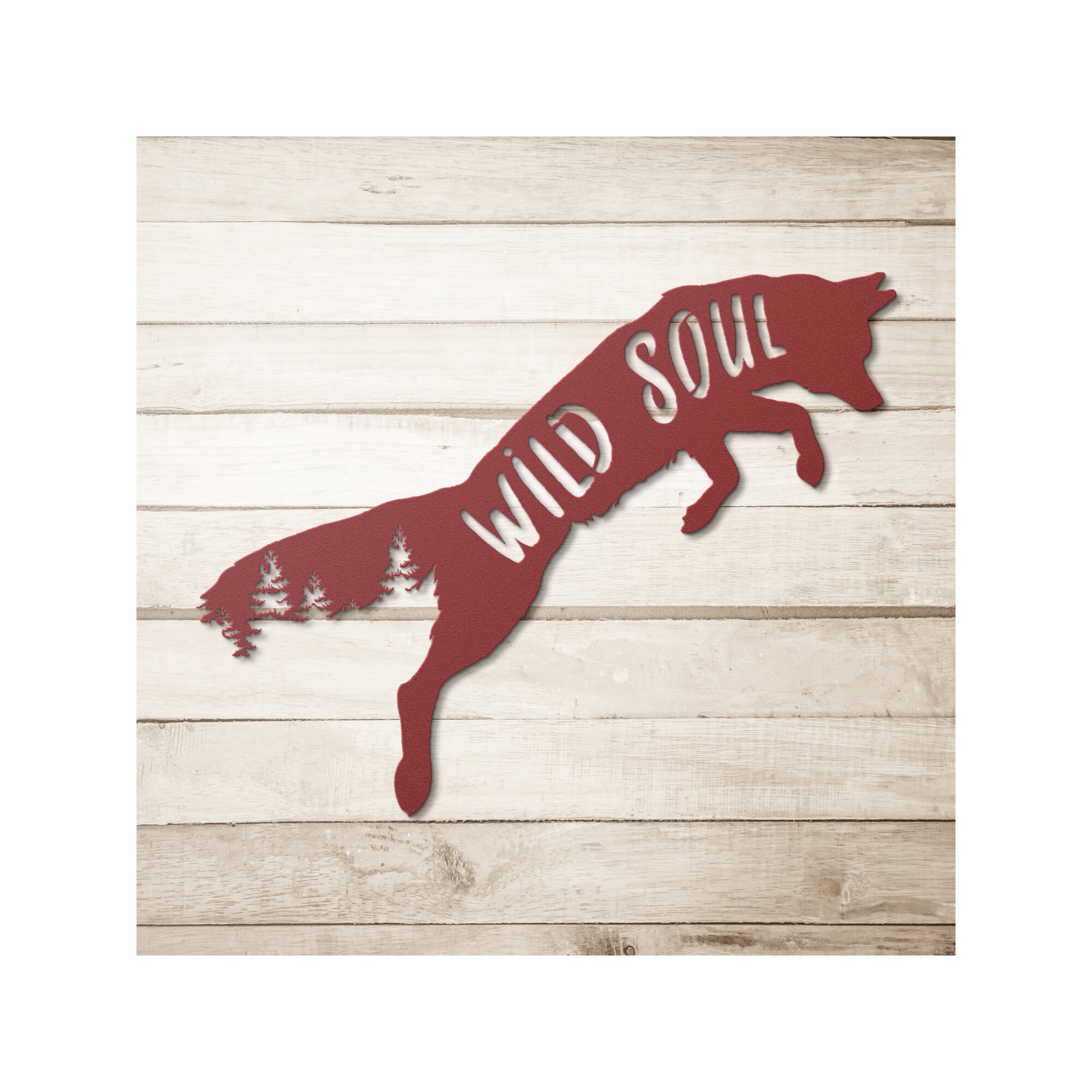 Leaping Fox Metal Wall Art, Leaping Fox Wall Art, Leaping Fox Metal ...